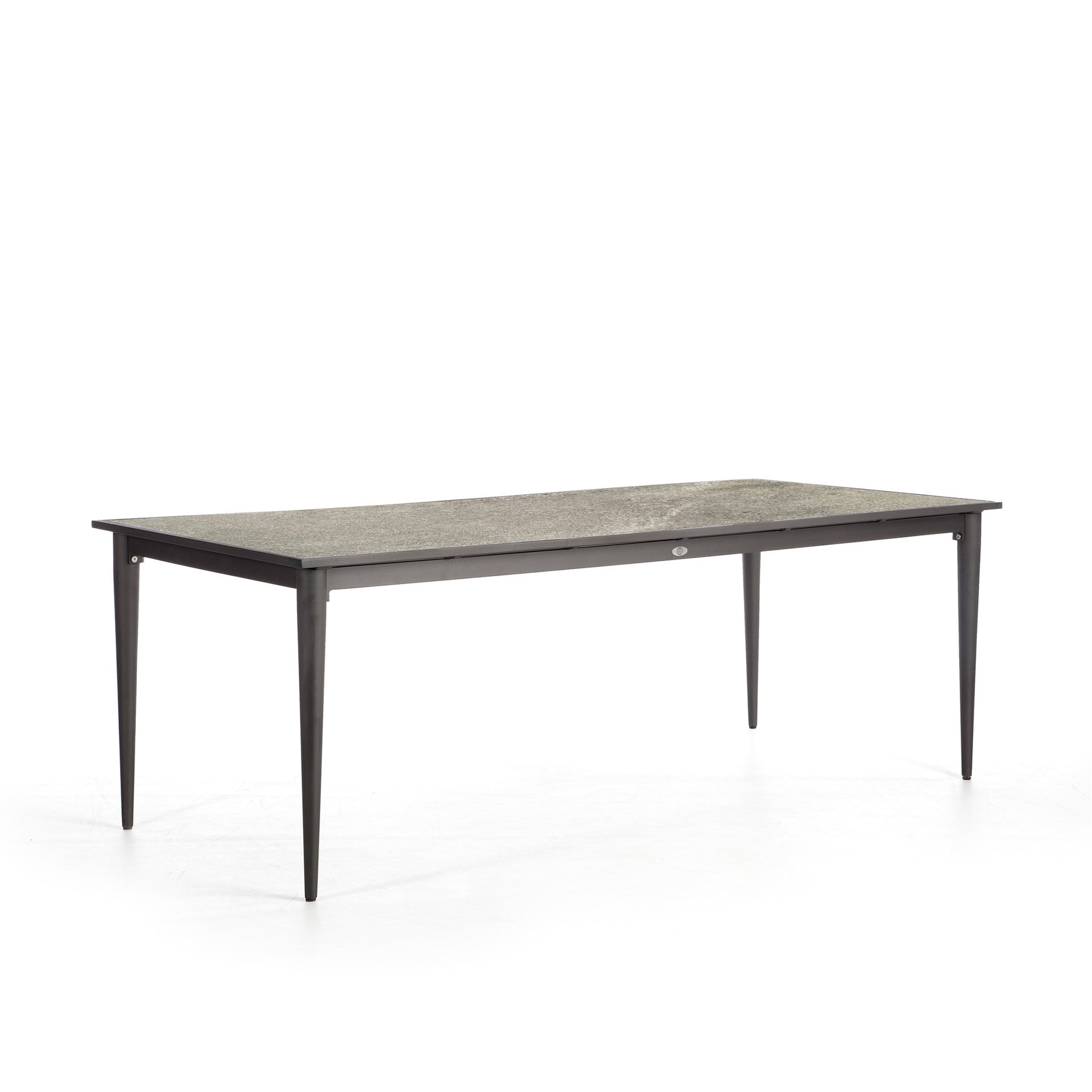 Serpent Rectangular Dining Table with Ardesia Grey Ceramic Top – Boyd Blue