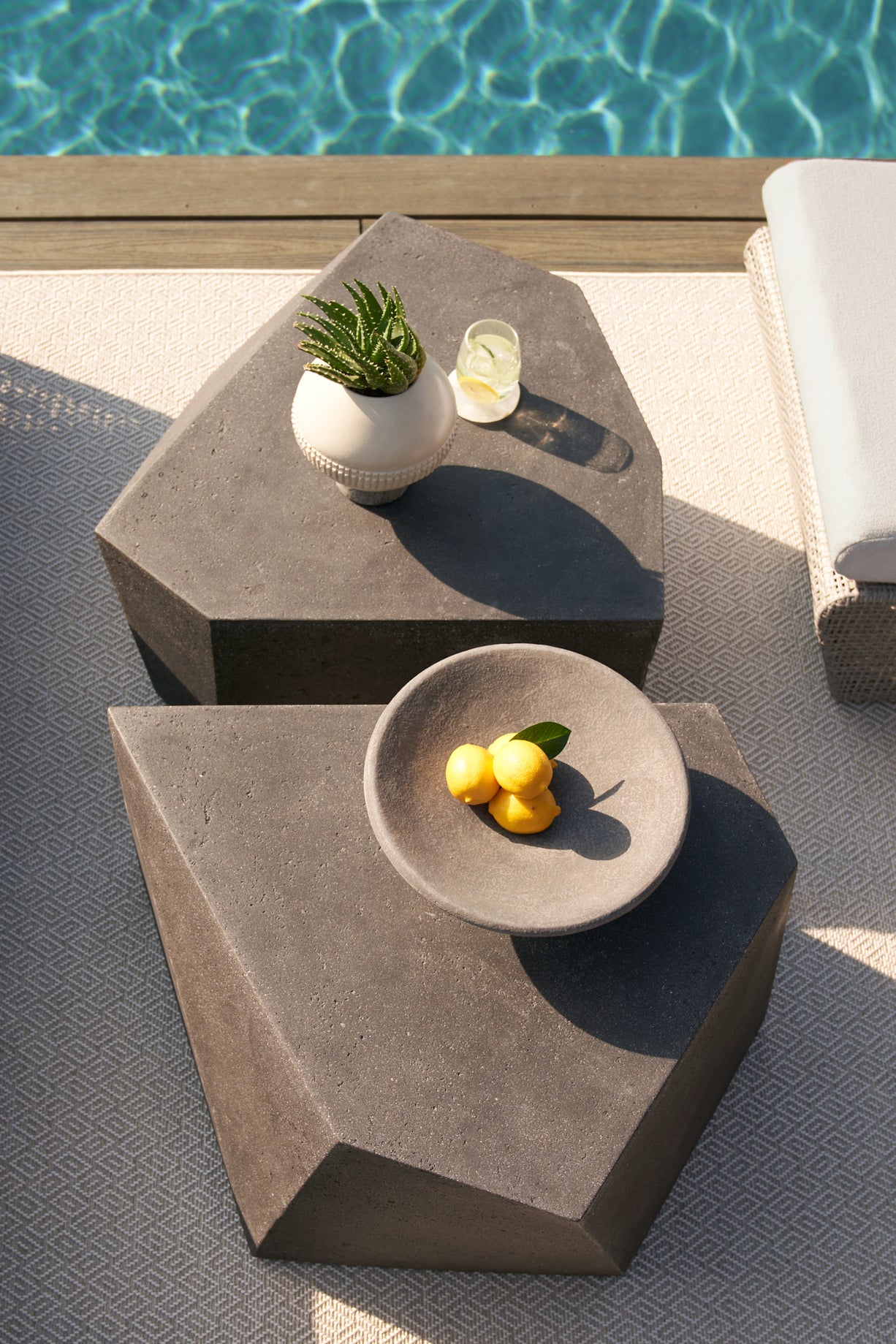 Drover Outdoor Cocktail Tables, Set of 2 – Boyd Blue